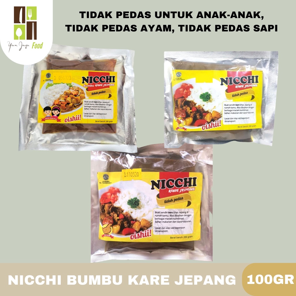 Jual Nicchi Bumbu Kare Jepang 100gr [Tidak Pedas( Untuk anak-anak, Rasa ...
