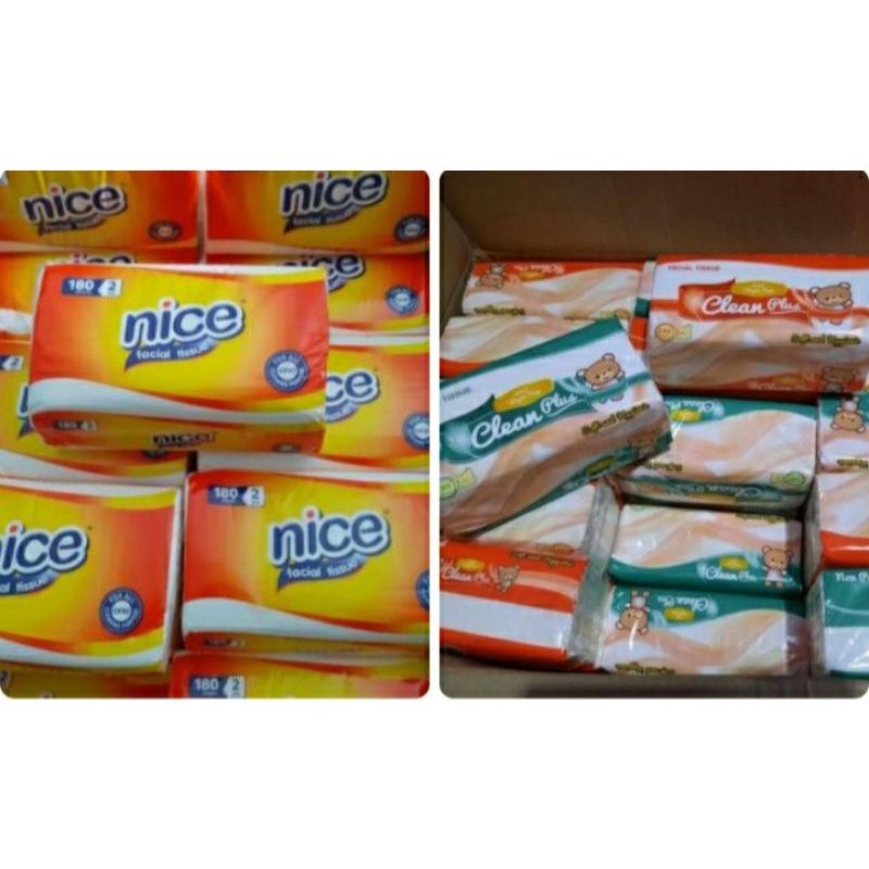 Jual Tisu Nice ,Tisu Clean Plus 180 sheet | Shopee Indonesia