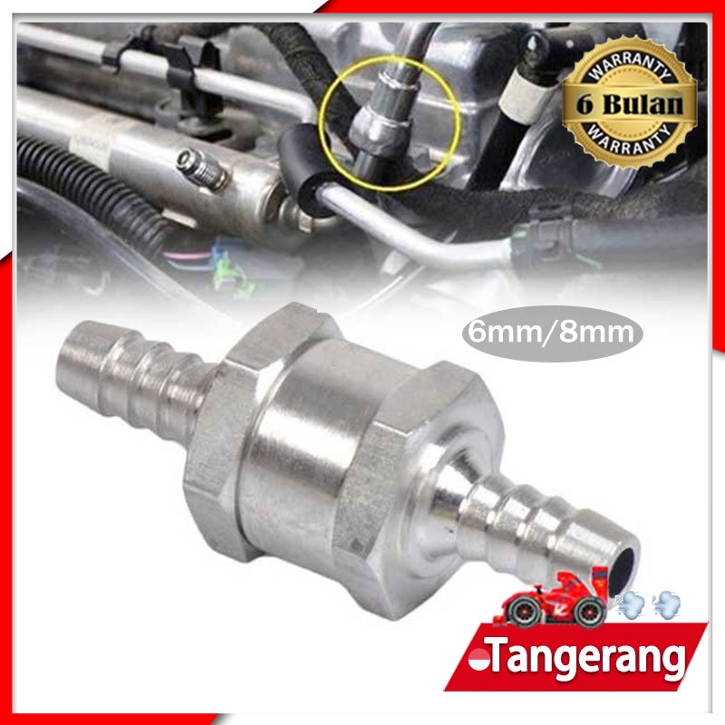 Jual Katup Satu Arah Bahan Bakar 6/8mm Aluminum Alloy One Way Valve Non ...