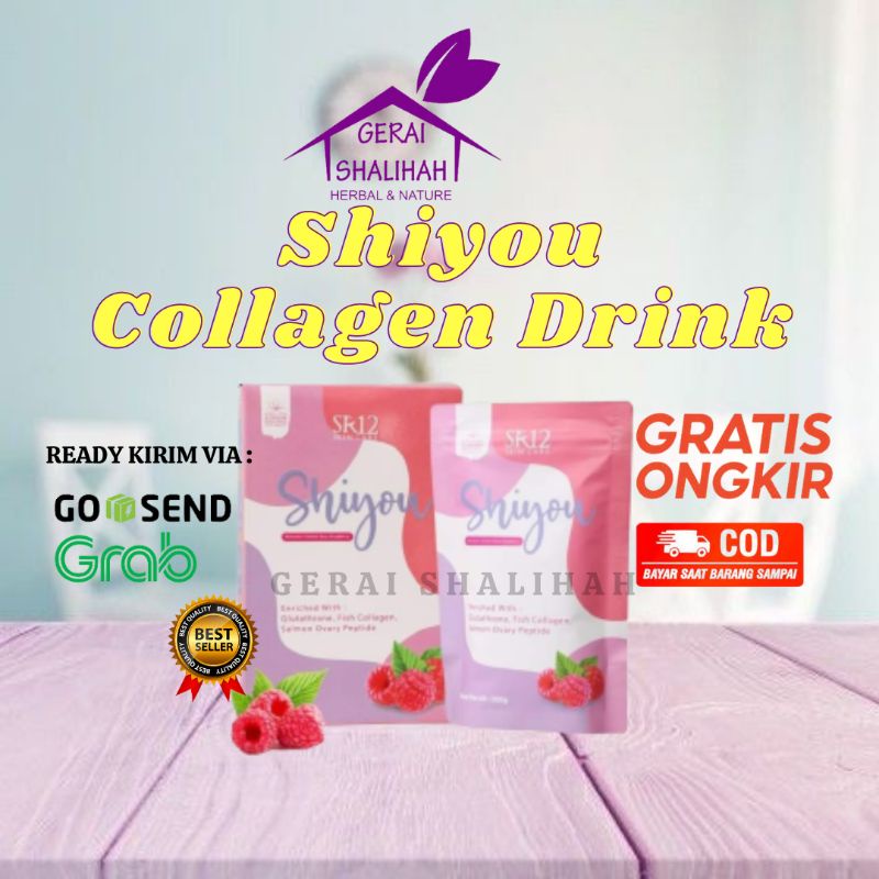 Jual Shiyou Minuman Collagen SR12 Minuman kecantikan Minuman serbuk rasa rasberry Halal Original ...