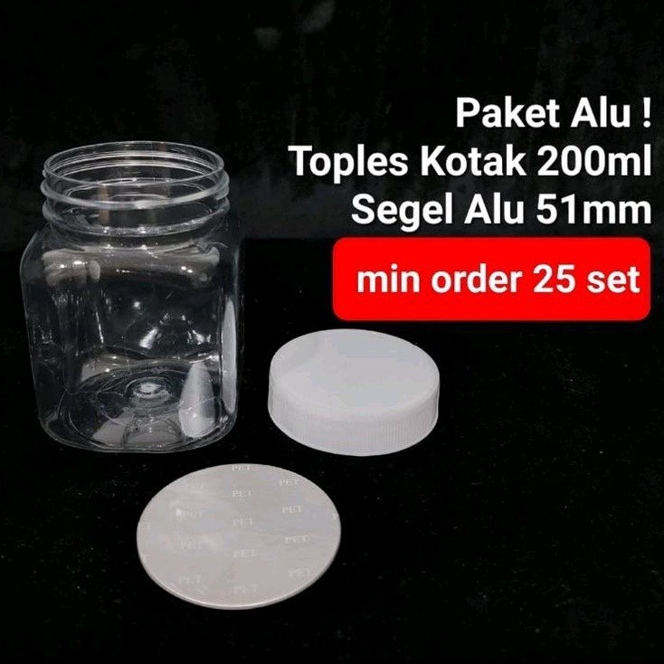 Jual Paket Alu & Paket Sumpal Plastik Toples KOTAK 200ml | Shopee Indonesia