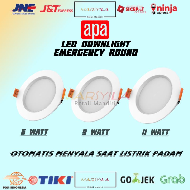 Jual DOWNLIGHT EMERGENCY LED 6W 9W 11W APA | LAMPU DARURAT DOWNLIGHT ...