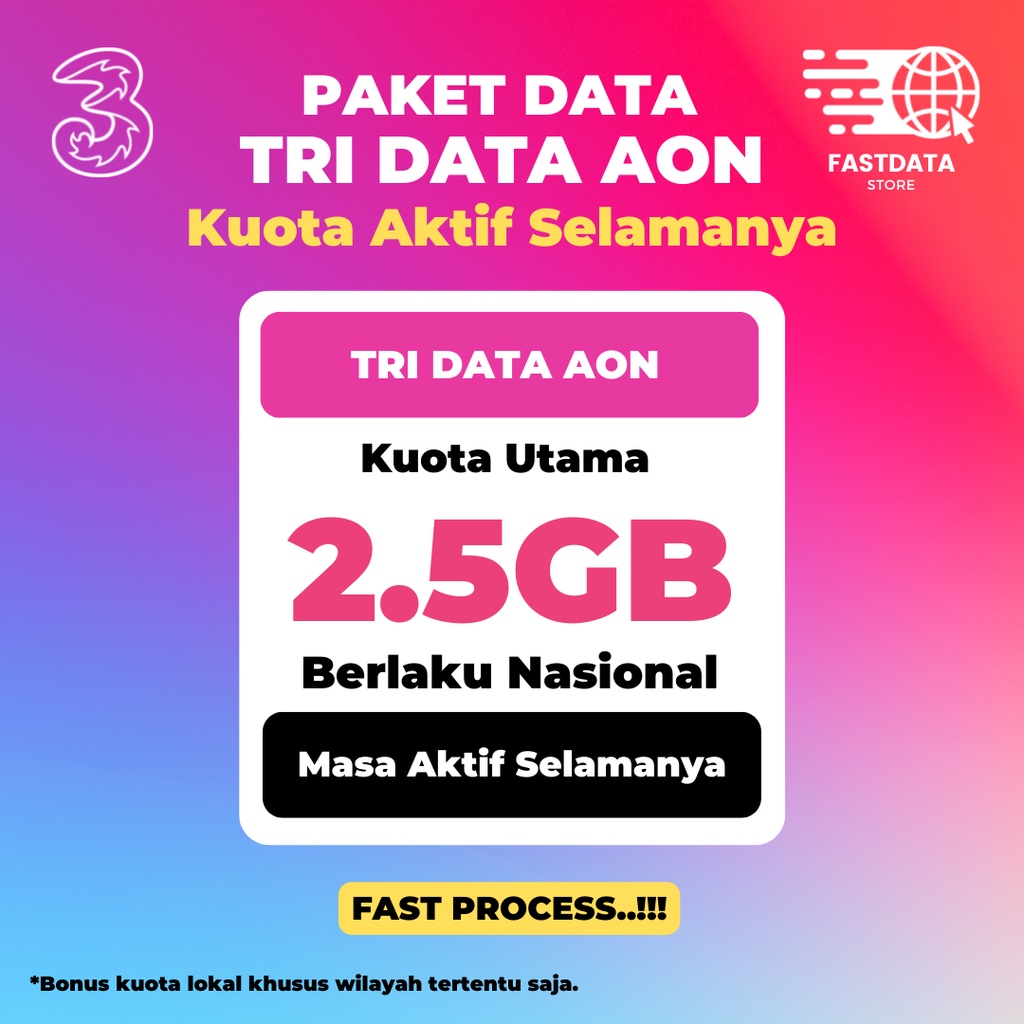 Jual PAKET DATA TRI HAPPY & UNLIMITED ALWAYS ON SUPER MURAH PROSES ...