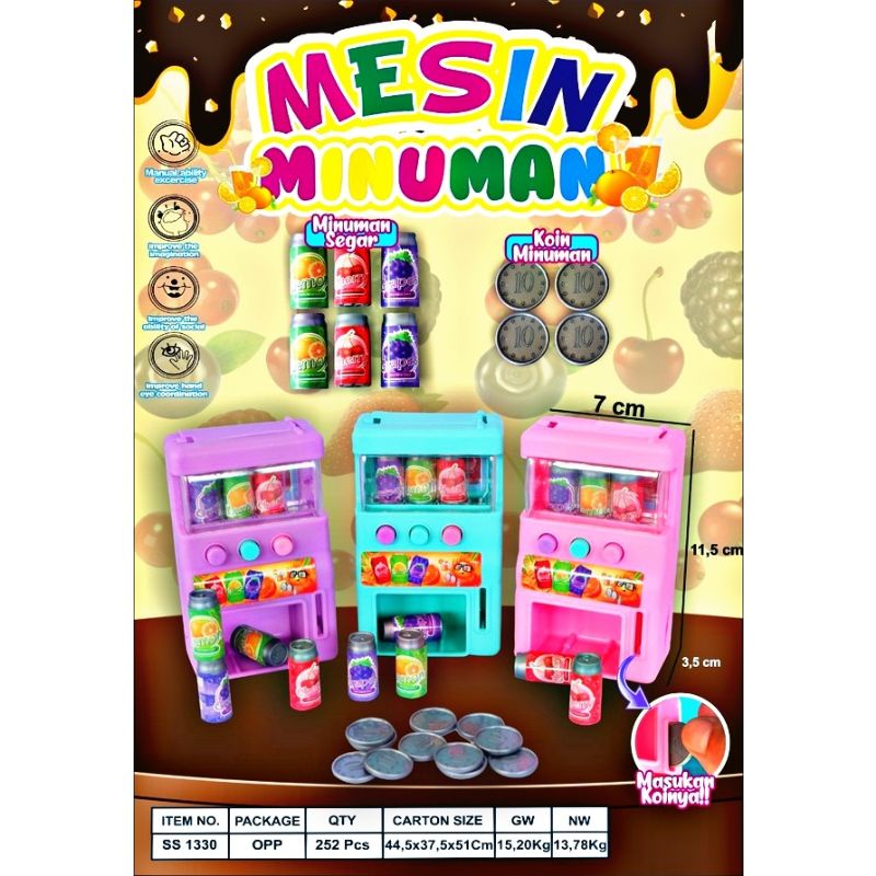 Jual SS 1330 MAINAN ANAK EDUKASI MESIN MINUMAN MINI SUPER LUCU SUDAH ...