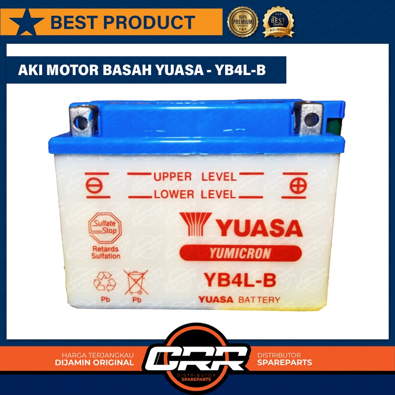 Jual Aki Motor Yuasa YB4L-B Aki Basah | Shopee Indonesia