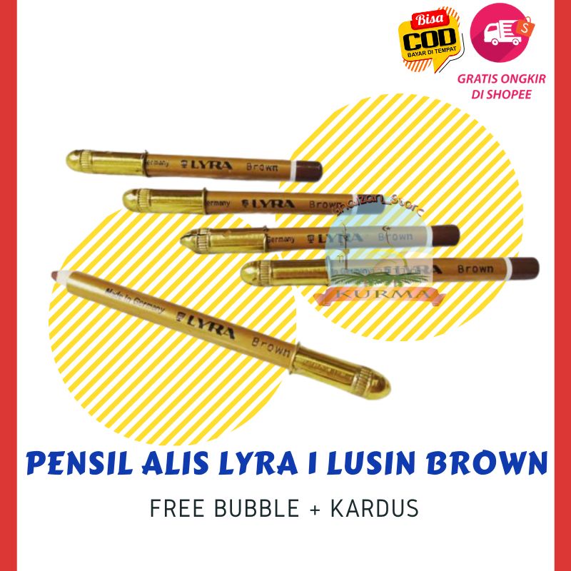Jual Pensil Alis Lyra Black Brown 1 Lusin / Celak Hitam Cokelat 1 Lusin ...