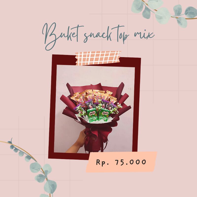 Jual Buket Snack Top mix nextar dan susu milo | Shopee Indonesia