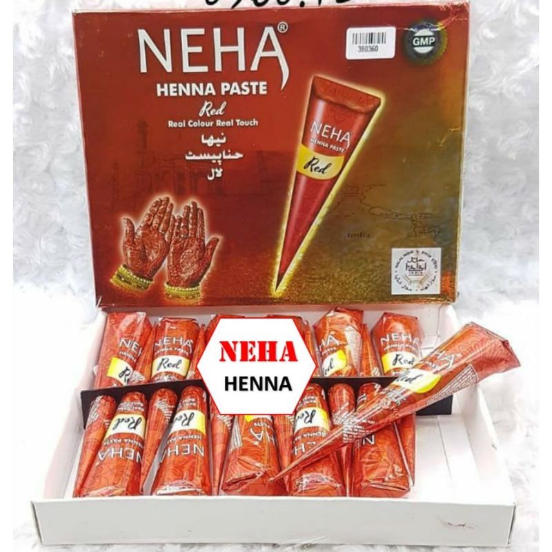 Jual Heena /Henna/Hena Magic NEHA BPOM Warna Maroon White Hitam Cherry ...
