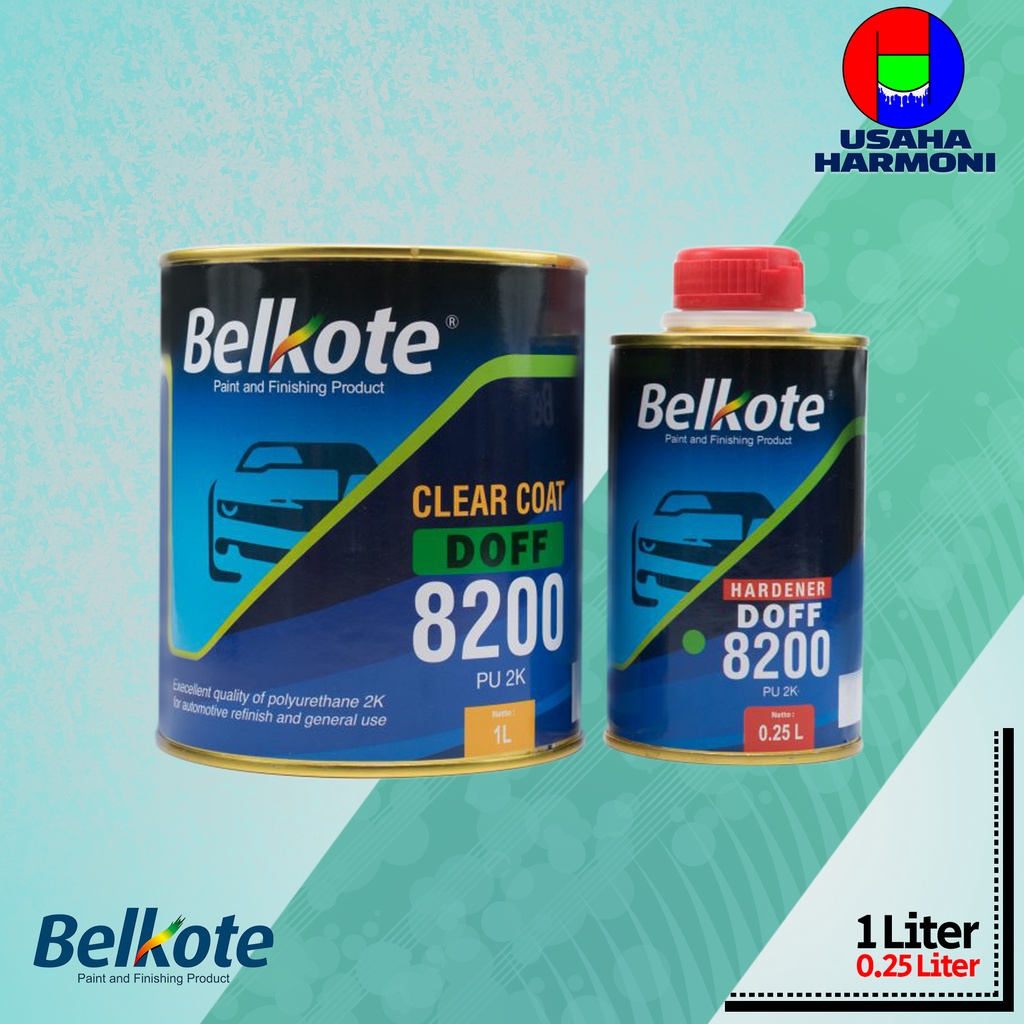 Jual Clear Belkote PU 8200 Doff + Hardener | Ukuran : 1 Liter | Shopee ...