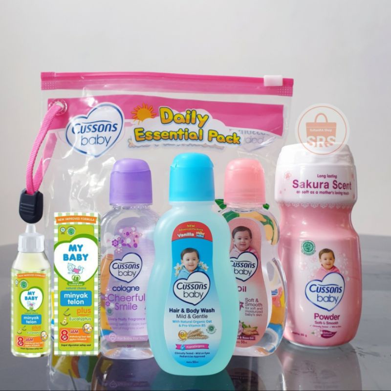 Jual 5 in 1 | 4 in 1 Cussons Baby Daily Essential Pack + Telon, Cussons ...