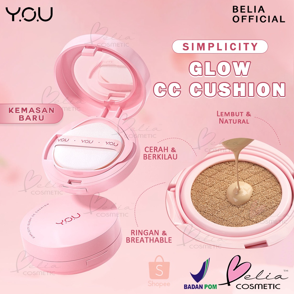 Jual BELIA YOU The Simplicity Glowy CC Cushion (NEW PACKAGING) | Color ...