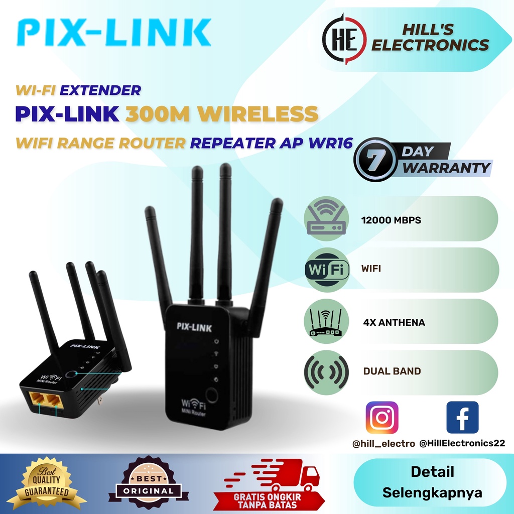Jual PIX-LINK Mini Router 300M Wireless Wifi Range Extender Router Repeater AP LV-WR09 | Shopee ...