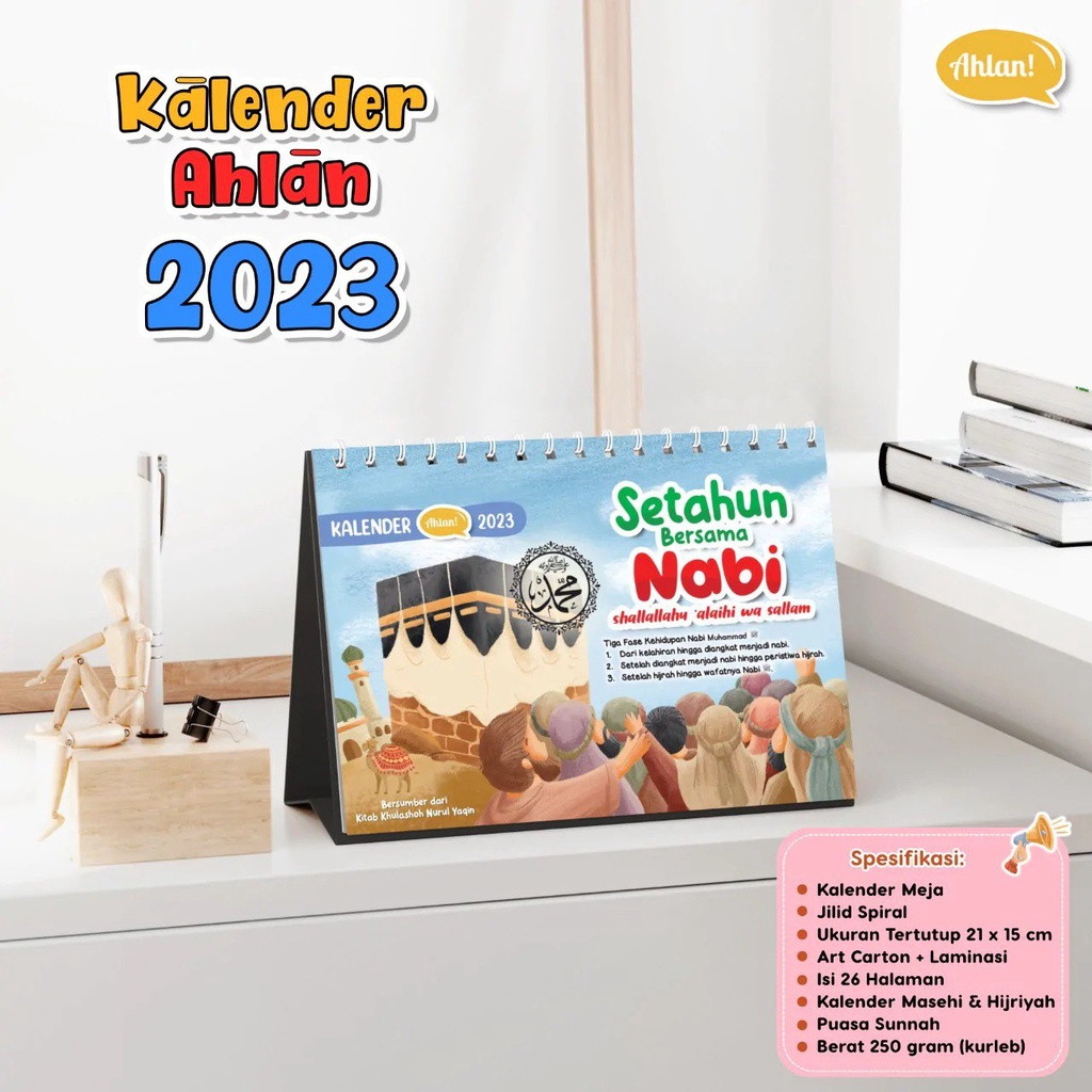 Jual KALENDER ANAK 2023 SETAHUN BERSAMA NABI (AHLAN) | Shopee Indonesia
