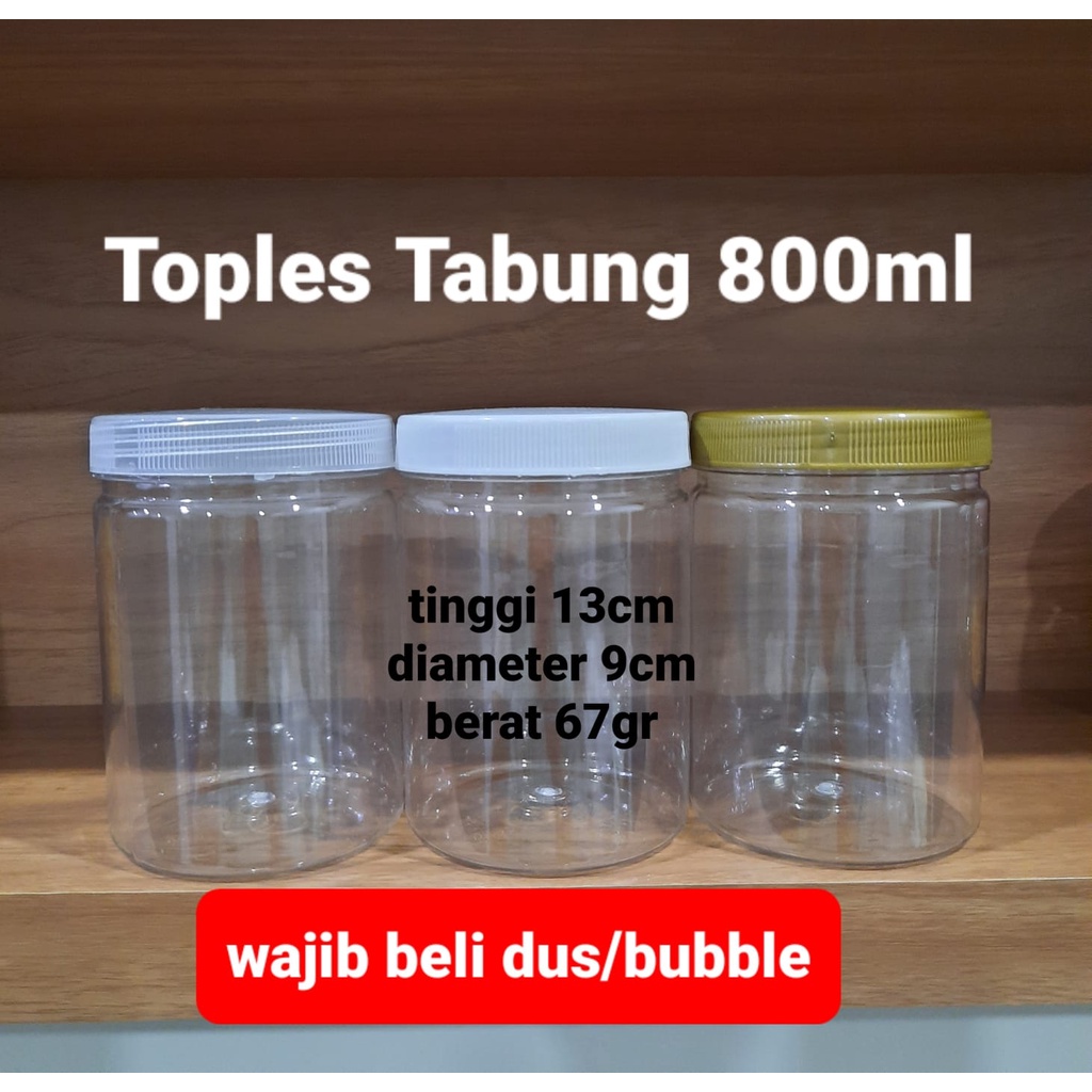 Jual Toples Tabung Silinder 800ml Plastik PET | Shopee Indonesia