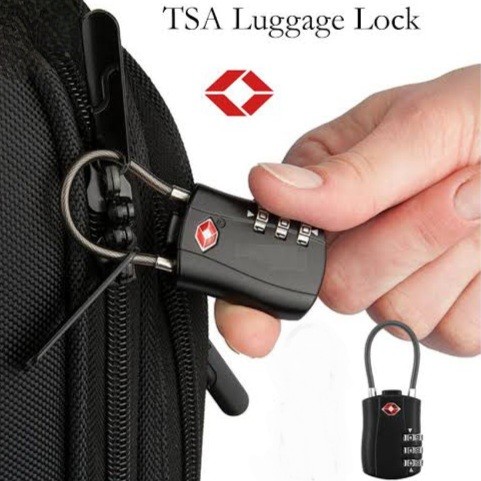 Jual TSKY Gembok Koper TSA Kunci Tas Ransel Model Tali Kawat Baja ...