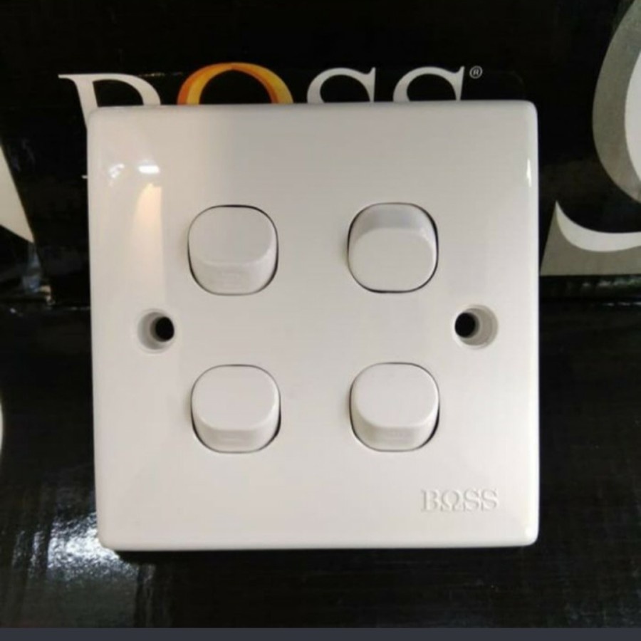 Jual Boss Saklar Engkel 4 Gang 1 Way 10A B34/1/2A Standard | Shopee ...