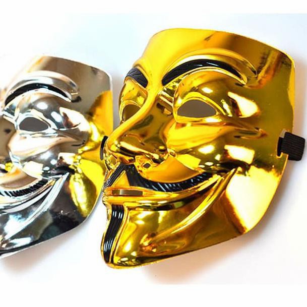 Jual Topeng Hacker Gold Dan Silver | Shopee Indonesia