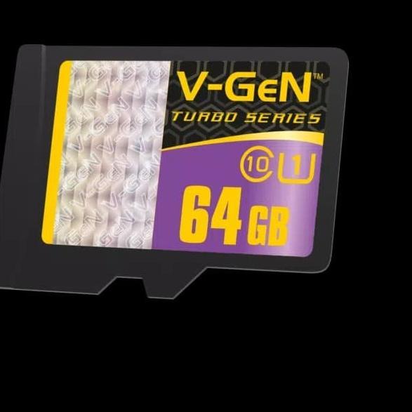 Jual Micro SD V-Gen 64GB Turbo Series MicroSD Vgen 64 GB Class 10 V GEN ...