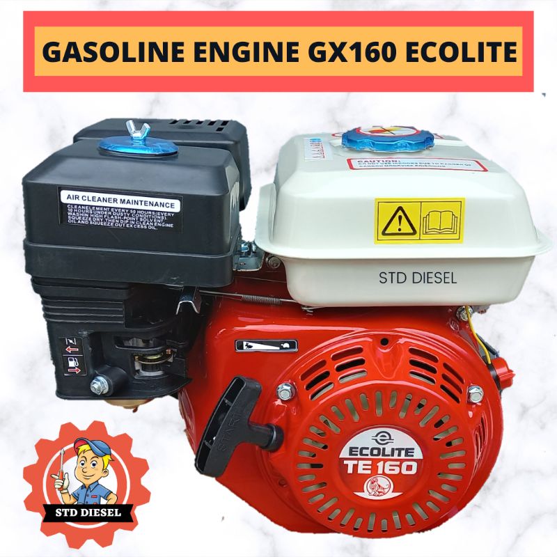 Jual GASOLINE ENGINE GX160 160 5 5,5 PK HP MERK ECOILTE TIGER MESIN PENGGERAK BENSIN | Shopee ...