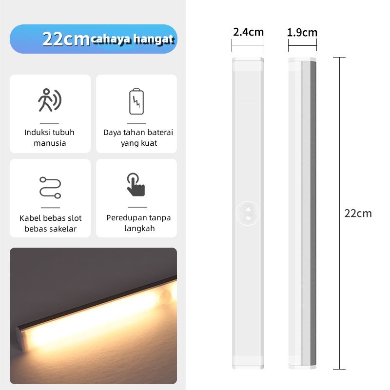 Jual Lampu Belajar Lampu Lemari Portable Lampu Tidur LED Tombol ...