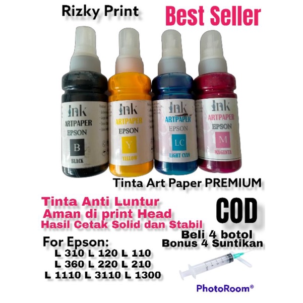 Jual Tinta Art Paper dan suntikan Printer Epson Tinta Anti Luntur L 310 ...