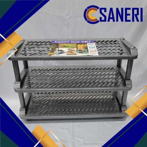 Jual RAK SEPATU MIRING S3 PLASTIK METALIK | Shopee Indonesia