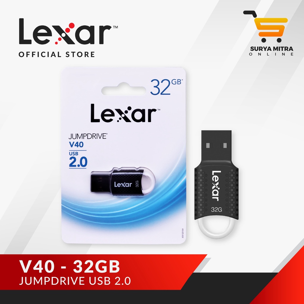 Jual Flash Disk / Flashdisk 32GB Lexar Jumpdrive V40 | Shopee Indonesia