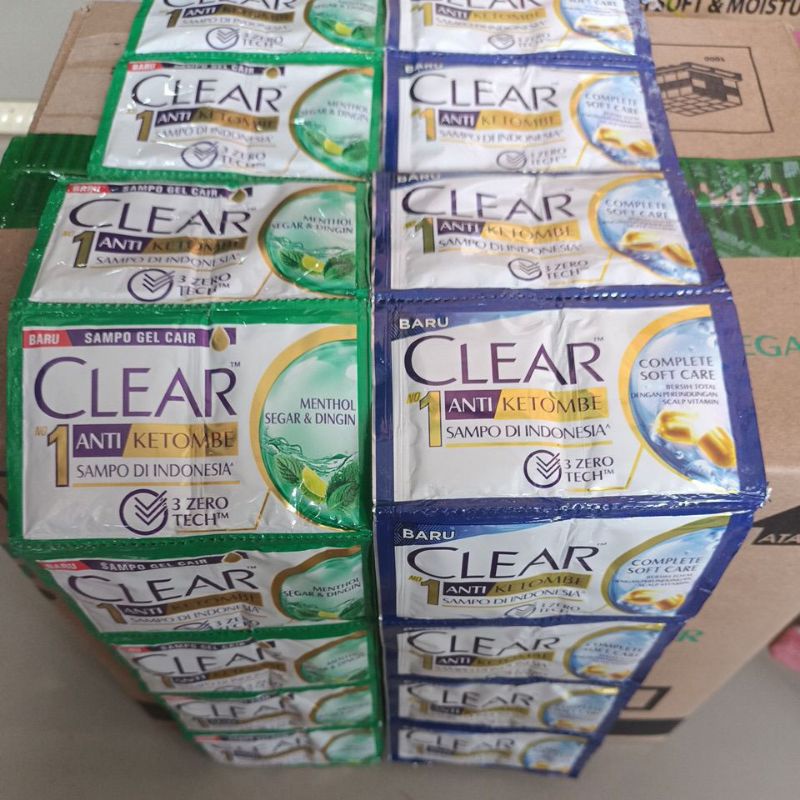 Jual CLEAR SHAMPO SACHET ISI 12 PCS (Random) | Shopee Indonesia