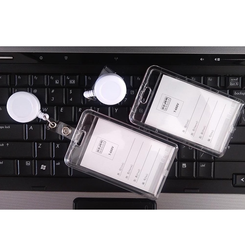 Jual Holder Id Card Acrylic Id Card 2 sisi Tempat Kartu Id Card Member ...