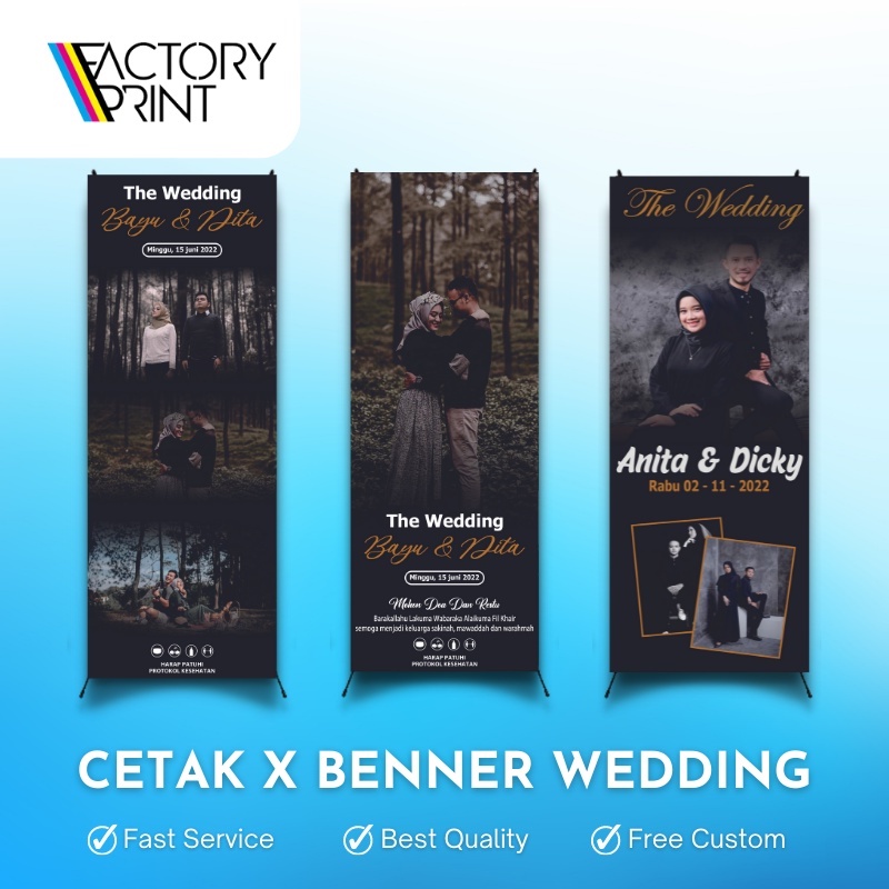 Jual PAKET X BENNER 60 CM x 160 CM + TIANG SPANDUK BENNER WEDDING ...