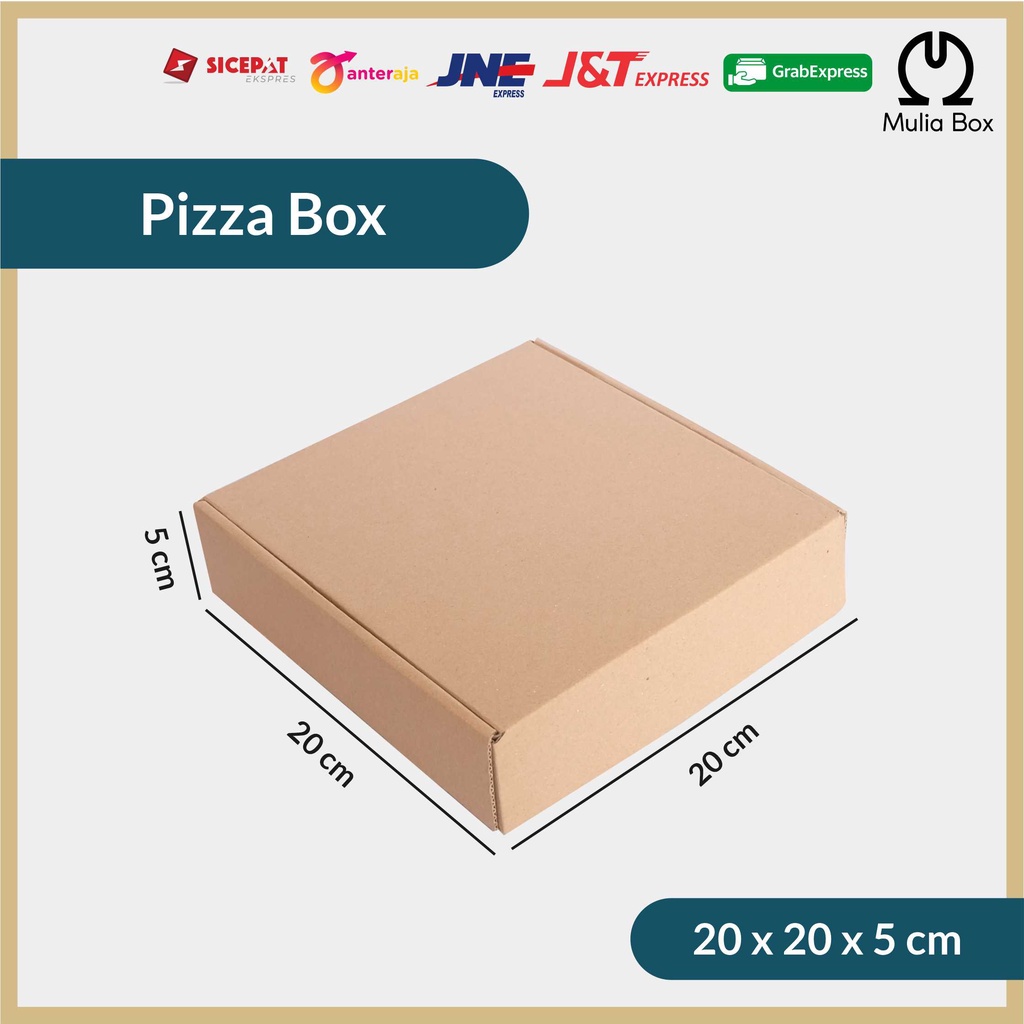Jual Kardus Packing Pizza Box 20 x 20 x 5 cm Corrugated Die Cut Karton ...