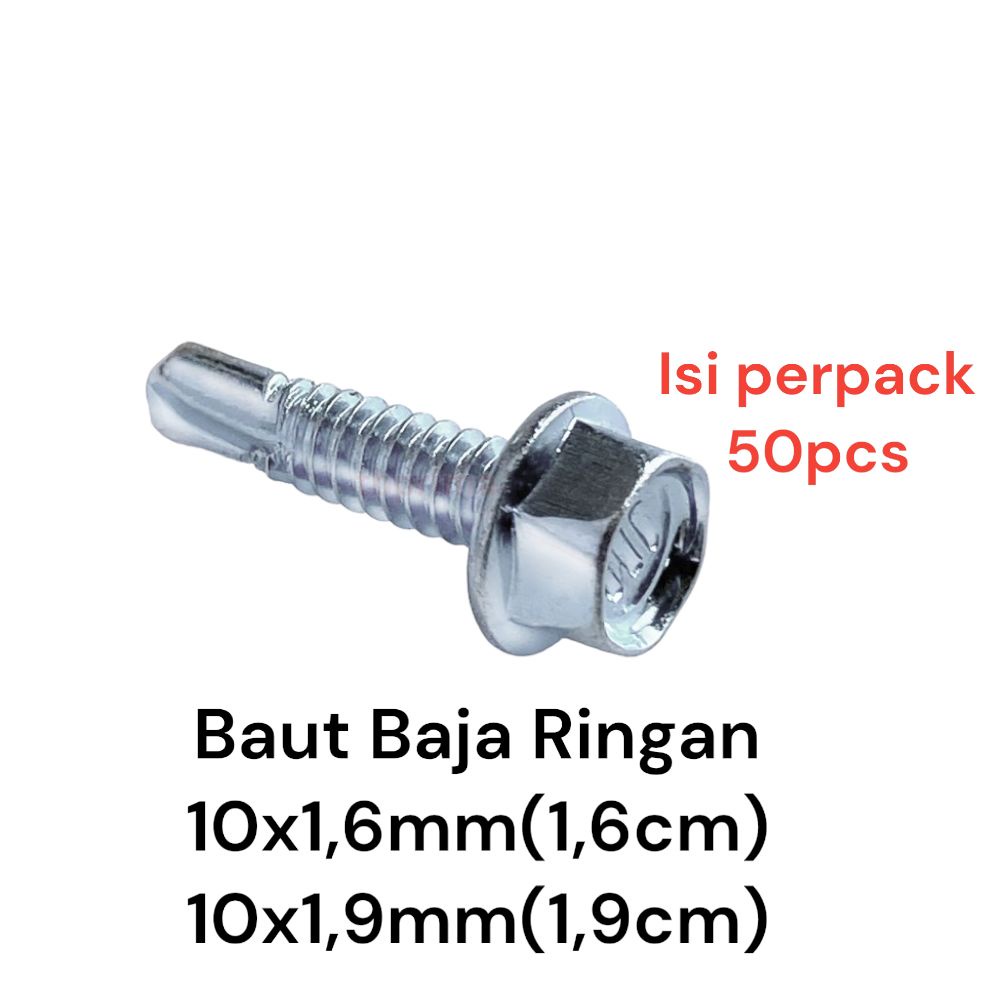 Jual SEKRUP BAJA RINGAN 10x19 & 10X16 / SEKRUP ROOFING / BAUT ROFING ...