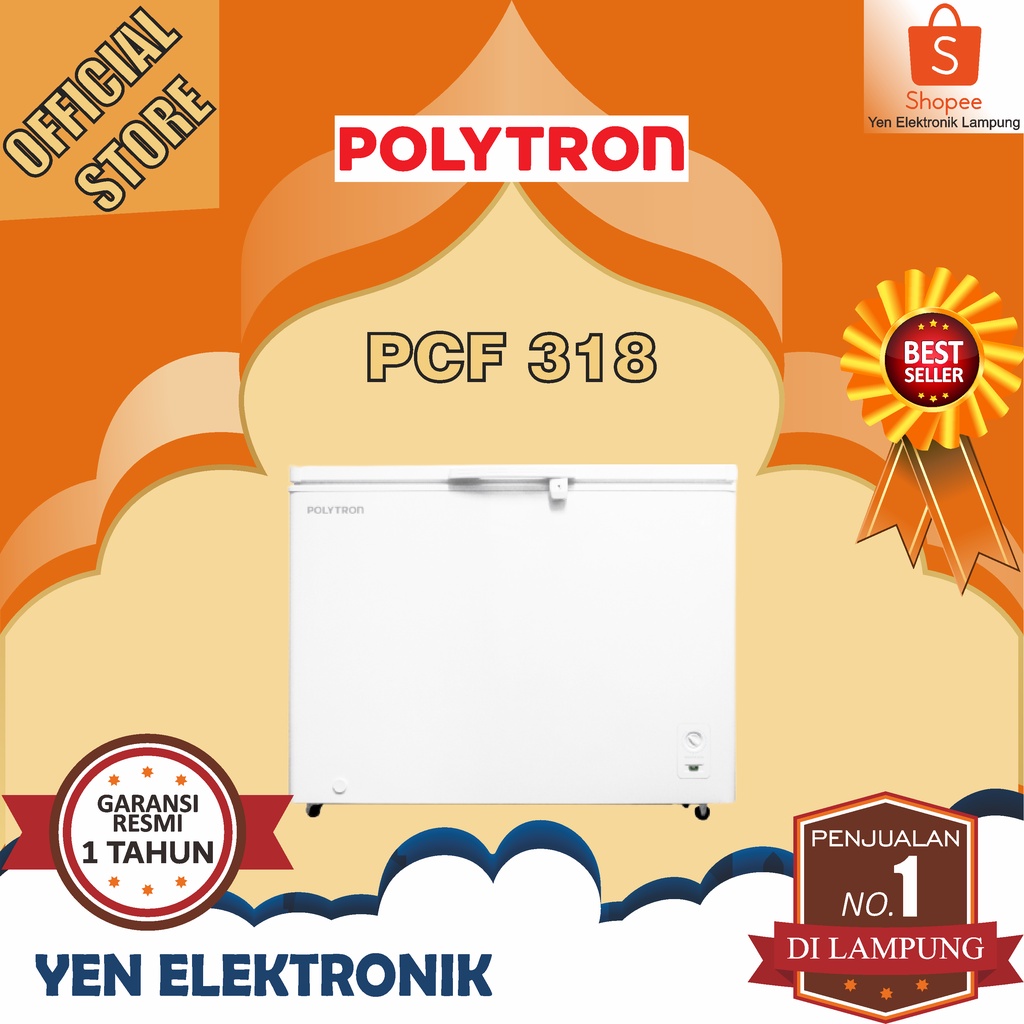 Jual Chest Freezer POLYTRON PCF 317 Chest Freezer Box Lemari Pembeku ...