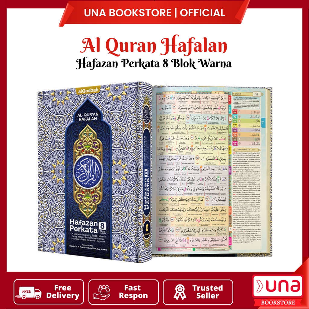Jual Al Quran Besar Hafalan Perkata Hafazan 8 Blok Ukuran A4 | Shopee Indonesia