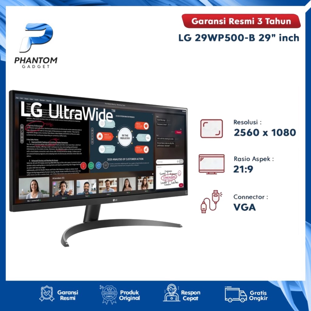 Jual Monitor LG UltraWide 29WP500-B 29'' Full HD IPS Monitor with AMD ...