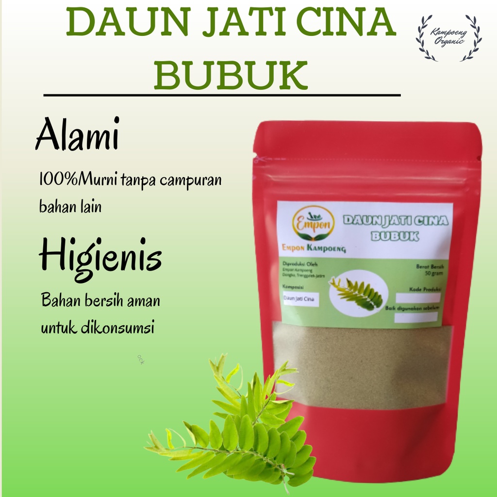 Jual Minuman Jamu Herbal Tradisional Bubuk Teh Daun Jati Cina Simplisia ...