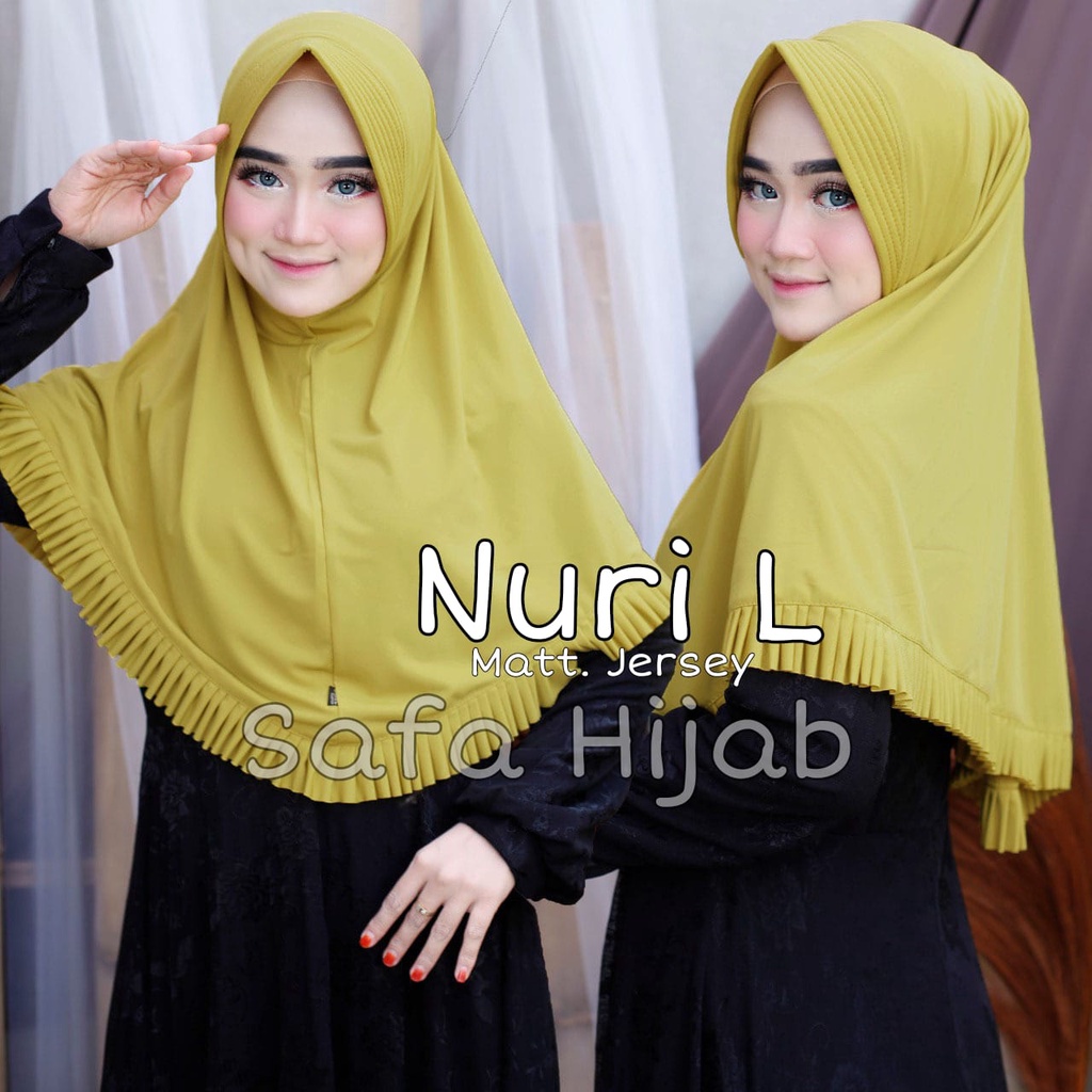 Jual Jilbab Bergo Jersey Premium HIjab Instan Nuri L Termurah Safa Hijab | Shopee Indonesia