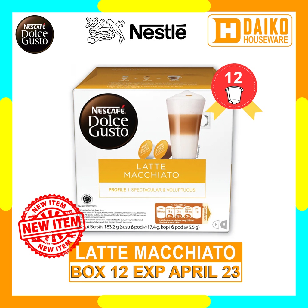 Jual ♝ Capsule NDG Nescafe Dolce Gusto Latte Macchiato 1 Box Original ...