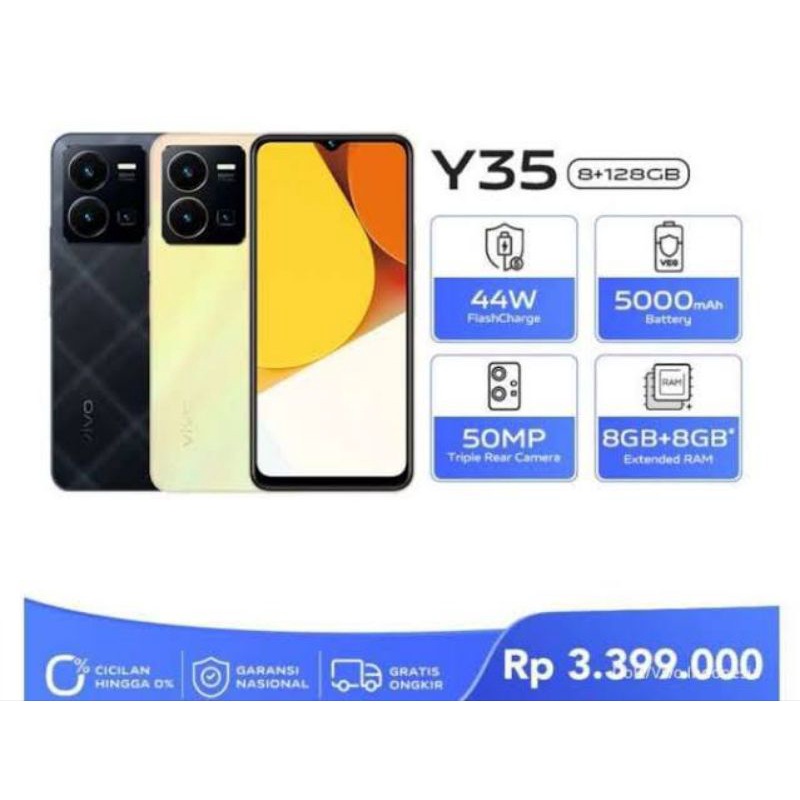 Jual VIVO Y35 2022 Ram 8+8GB ROM 128GB - Garansi Resmi Vivo Indonesia (8+8/128GB) | Shopee Indonesia
