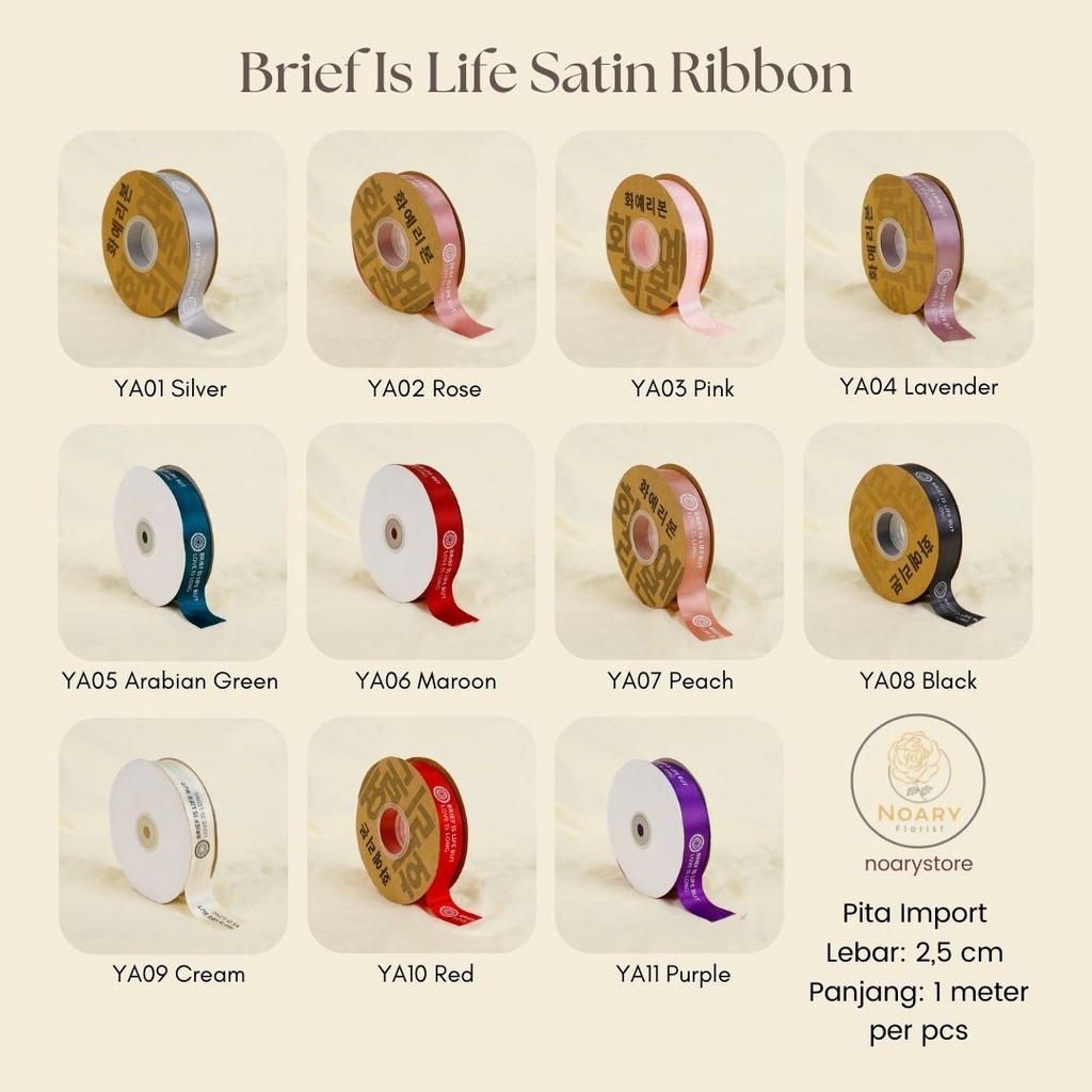 Jual Brief Is Life Satin Ribbon | Shopee Indonesia