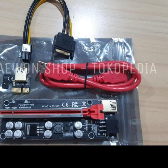 Jual 8 Kapasitor !! PCIE Riser - V009S- Plus Vga Gpu PCI-E Mining ...