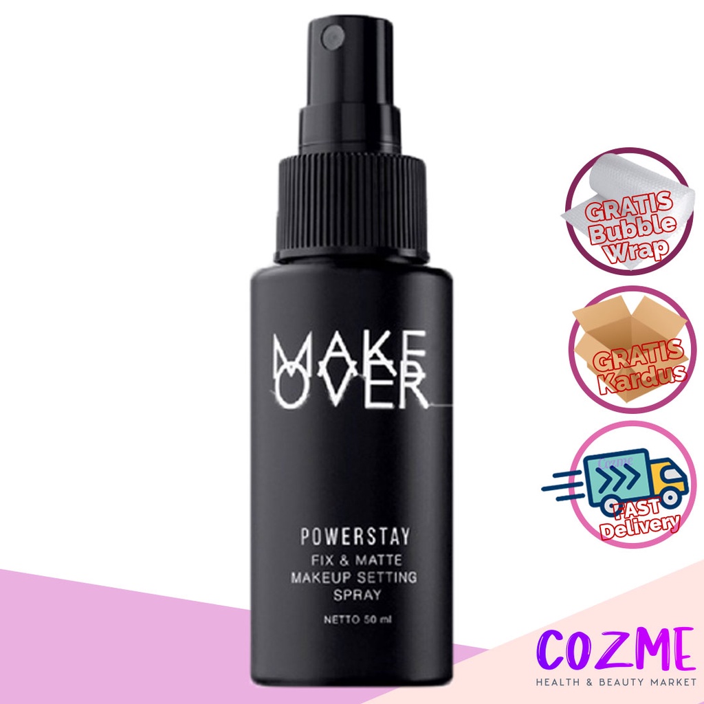 Jual MAKE OVER Setting Spray Powerstay Fix & Matte Makeup | Shopee ...
