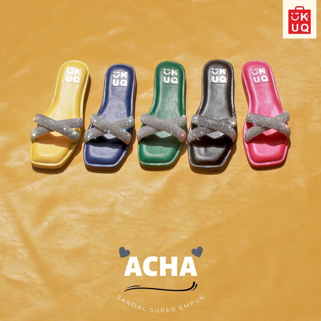 Jual UKIUQ ACHA SANDAL SLIP ON WANITA TERBARU | Shopee Indonesia