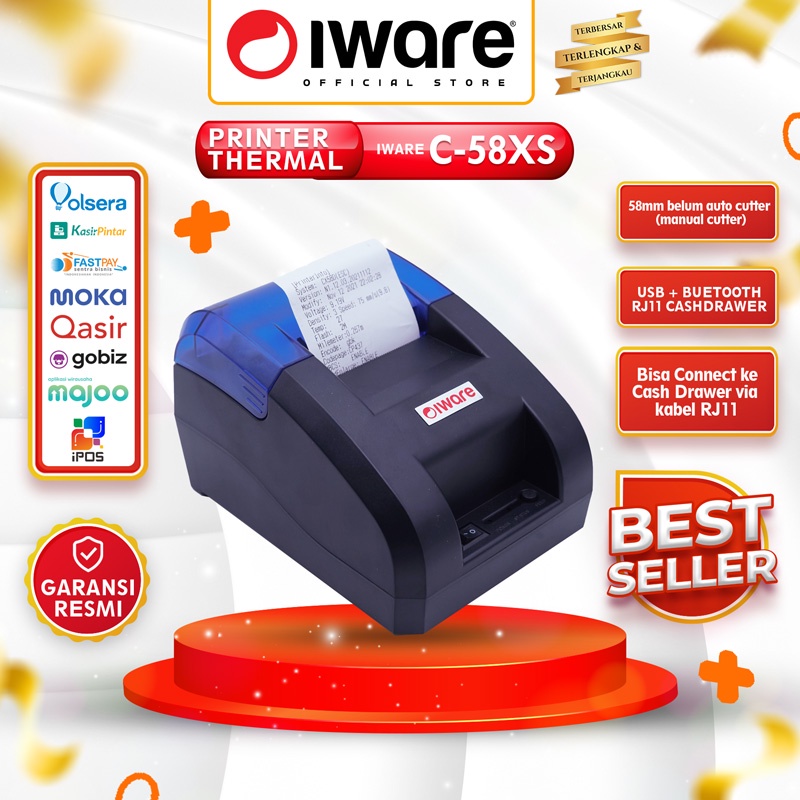 Jual Printer Kasir Thermal RPP02N PPOB Iware C-58XS 58mm Usb+Bluetooth+RJ11 | Shopee Indonesia