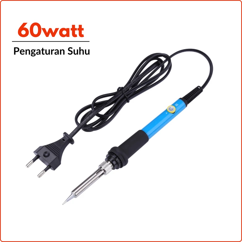Jual Solder Listrik 60 Watt Adjustable Temperature Cepat Panas | Shopee Indonesia