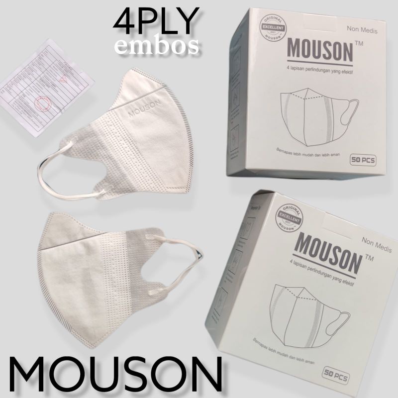 Jual Masker Duckbill Mouson 4 Ply Tebal (50pc) | Shopee Indonesia
