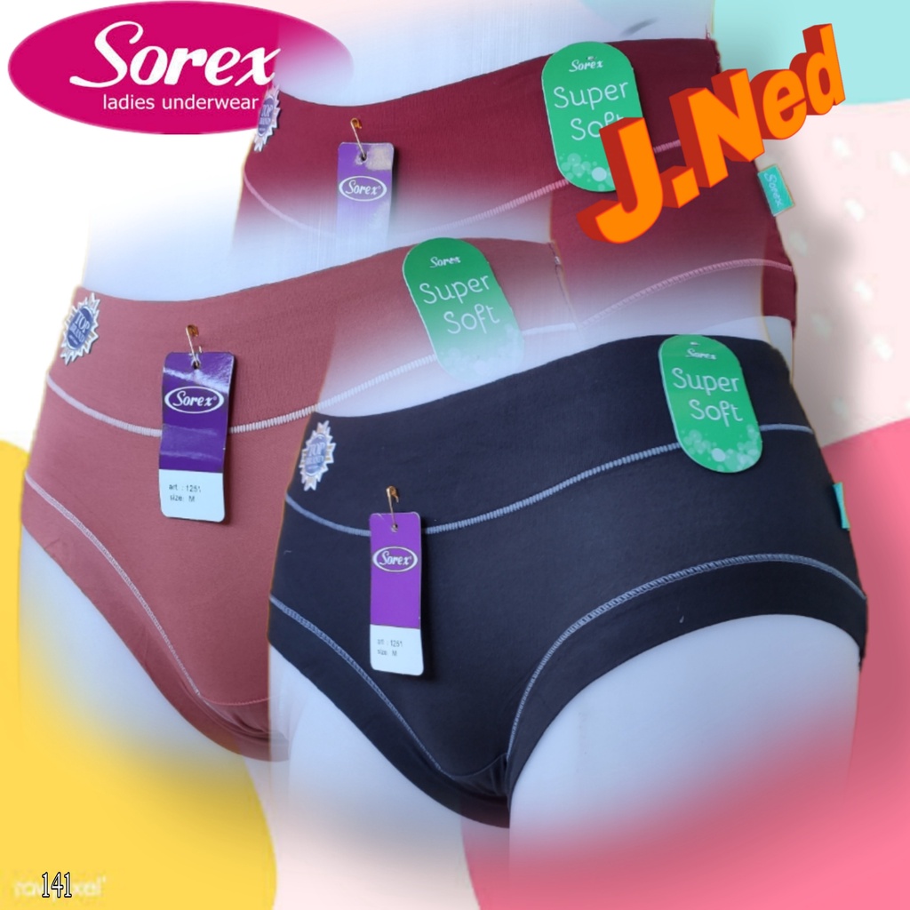 Jual J141 (3-12 pcs) Sorex Celana Dalam Wanita Dewasa Celana Dalam Perempuan Size M L EL QL ...