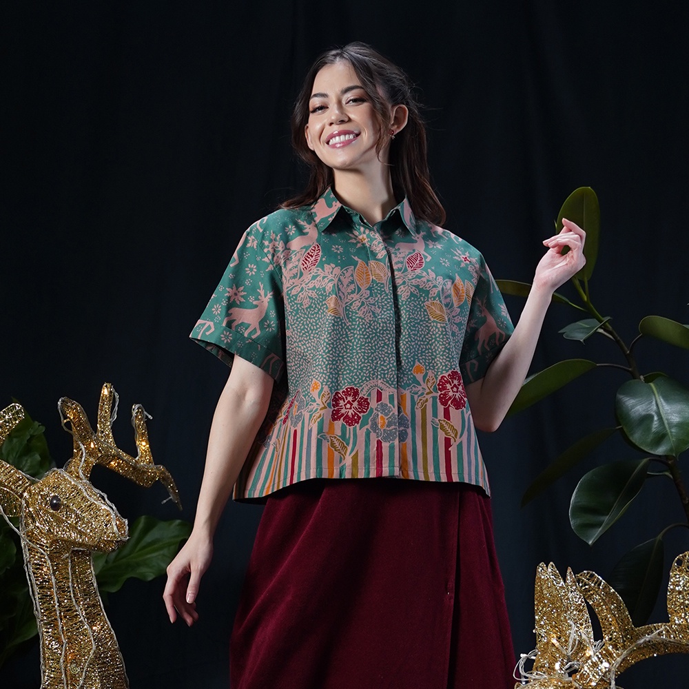 Jual NONA RARA - Misty Carol T1878, Baju Batik Kasual Modern | Shopee ...