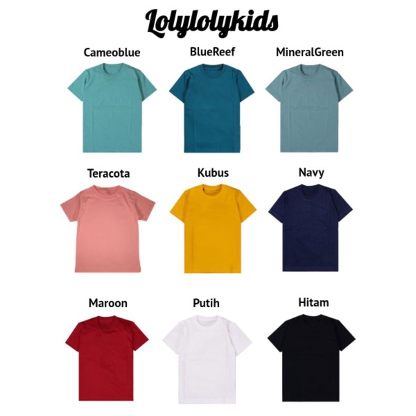 Jual KAOS POLOS ANAK LENGAN PENDEK COTTON COMBED 30S BAJU KAOS KIDS UMUR 2-13 TAHUN | Shopee ...