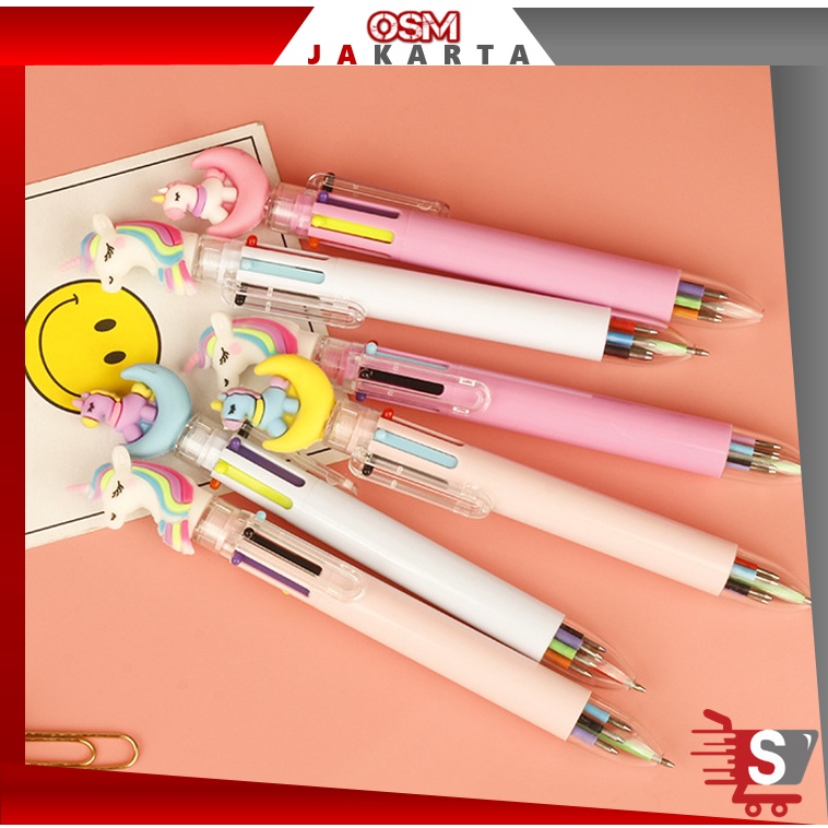 Jual OSM JKT S5617 Pena Unicorn Multicolor 6 Warna / Pena Mekanik 6 ... Jual OSM JKT S5617 Pena Unicorn Multicolor 6 Warna / Pena Mekanik 6 ...
